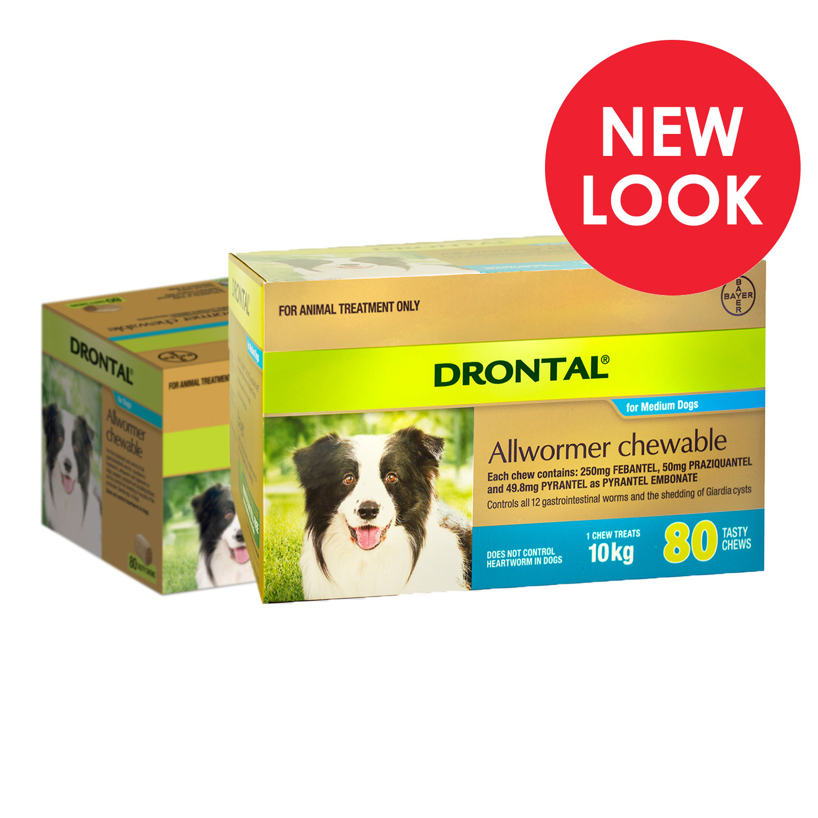 Drontal Allwormer For Dogs Medium 3-10kg 80 Chews - $491.18