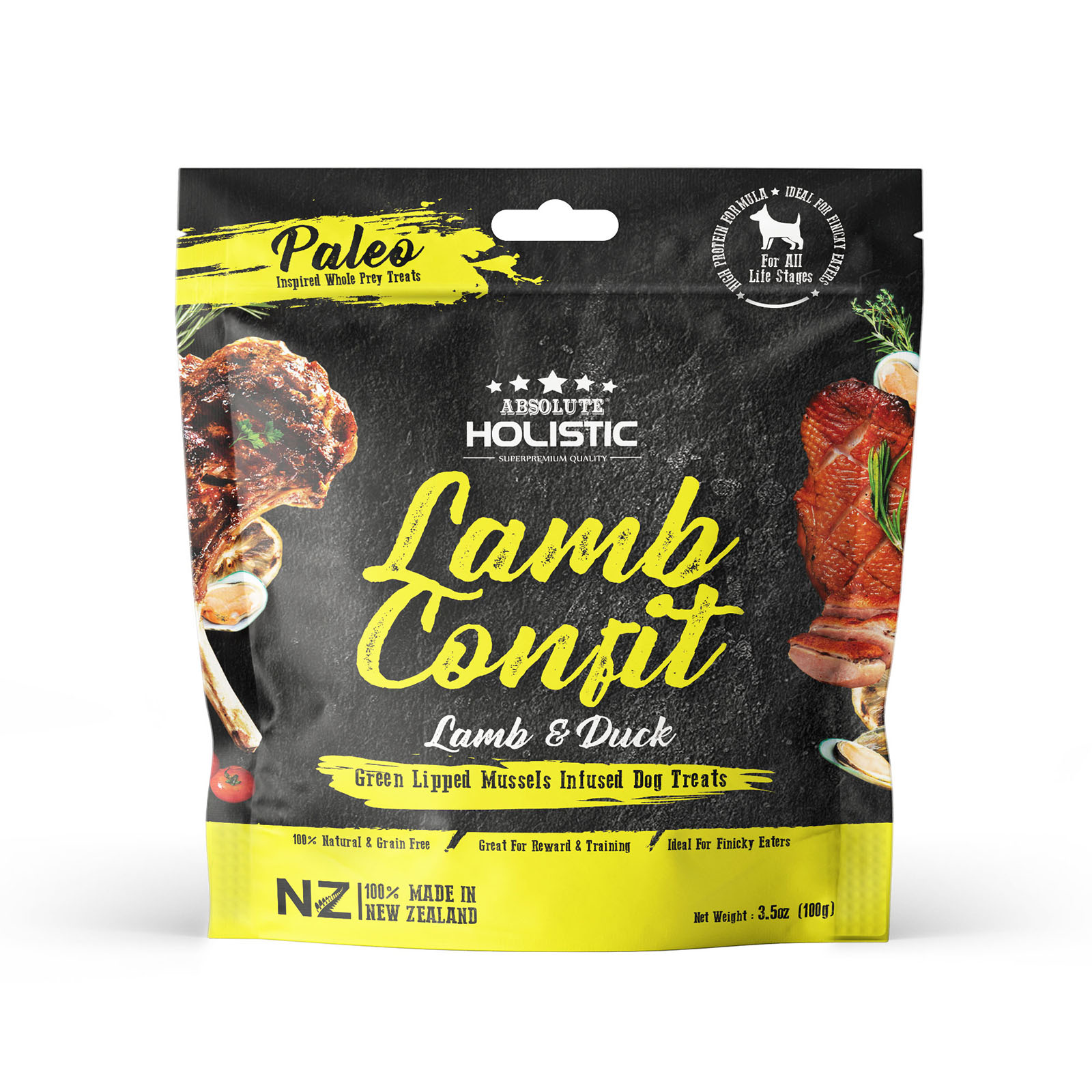 Absolute Holistic Air Dried Grain Free Lamb Confit And Duck Dog Treats absolute-holistic-air-dried-grain-free-lamb-confit-and-duck-dog-treats